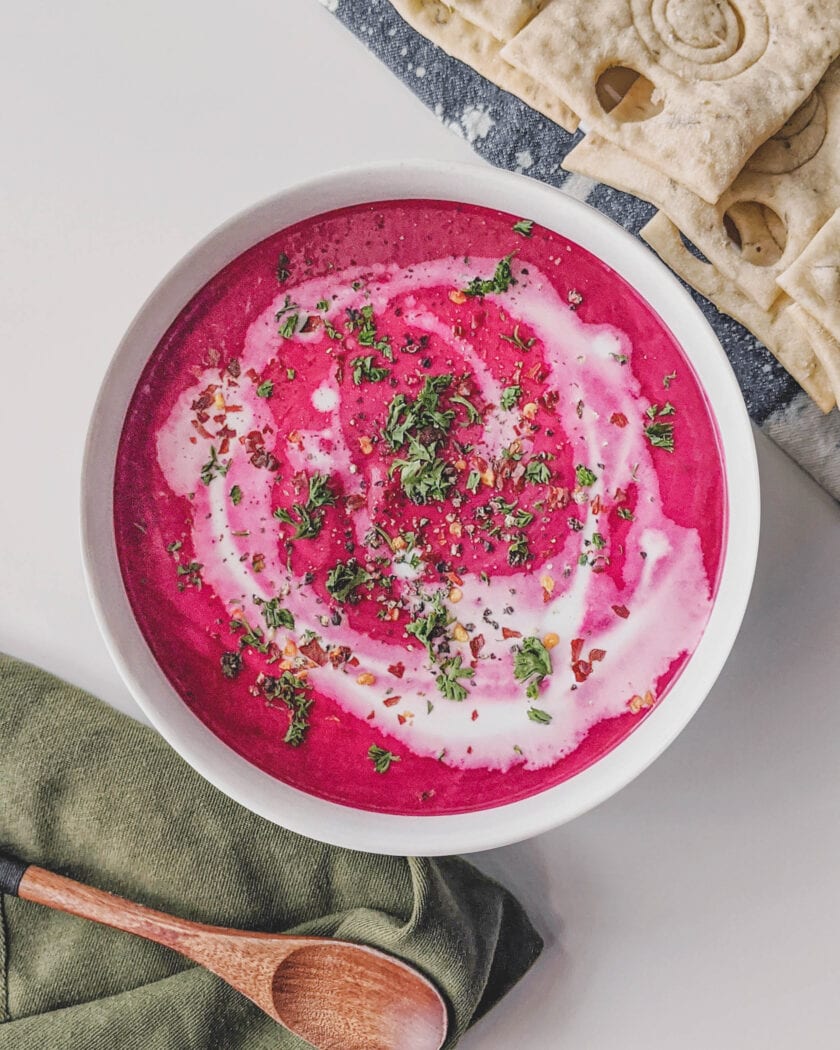 Creamy + bright beet root soup | Closed Loop Cooking