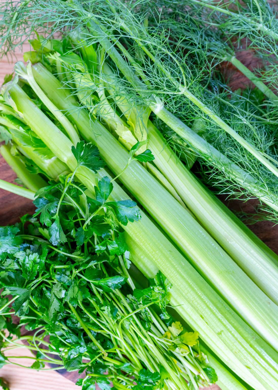 Celery fennel tofu “feta” salad | Closed Loop Cooking