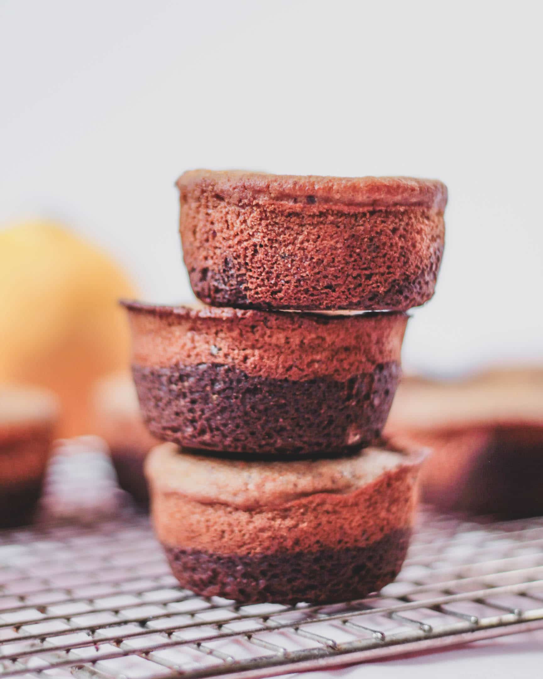Two-Tone Orange Gingerbread Muffins